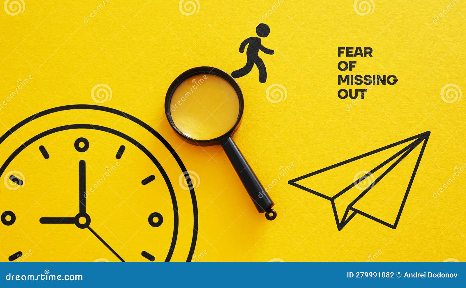 Fear of Missing Out FOMO is Shown Using the Text Stock Photo - Image of ...