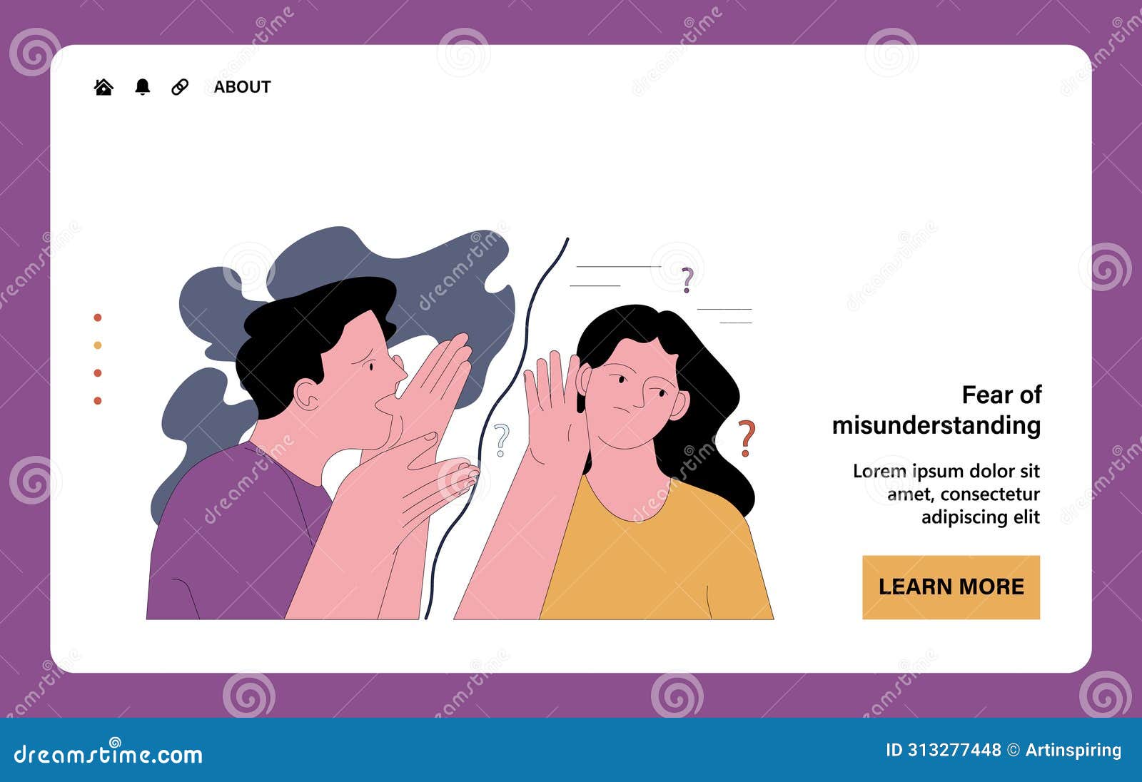 Fear of Misunderstanding or Misinterpretation Stock Vector ...