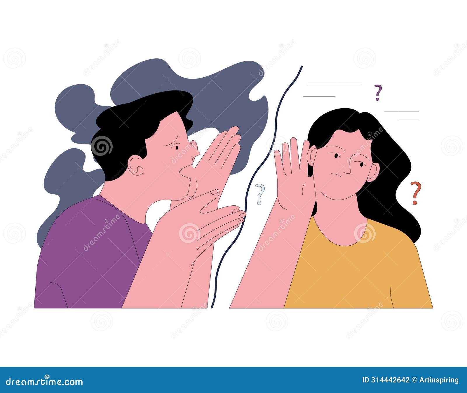 Fear of Misunderstanding or Misinterpretation Stock Vector ...