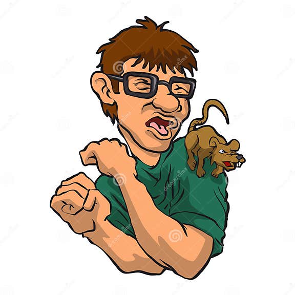 Fear of the mouse stock vector. Illustration of vector - 71915356