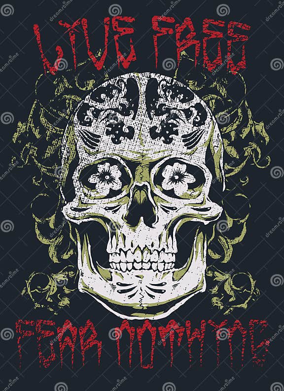 Fear nothing stock vector. Illustration of design, horror - 31482507