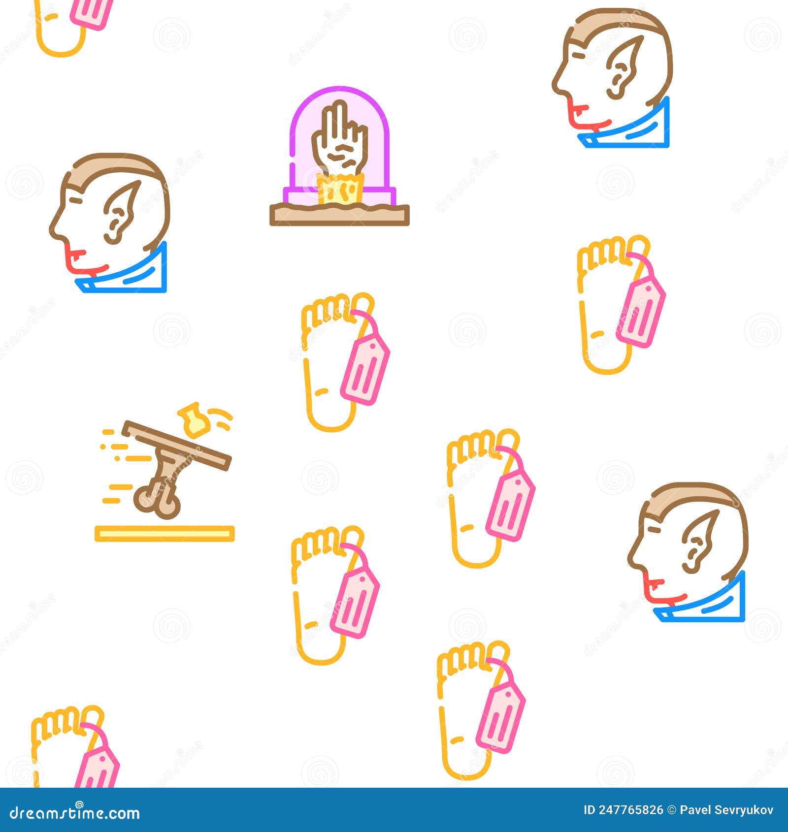 Fear Phobia Problem Vector Seamless Pattern Stock Vector - Illustration ...