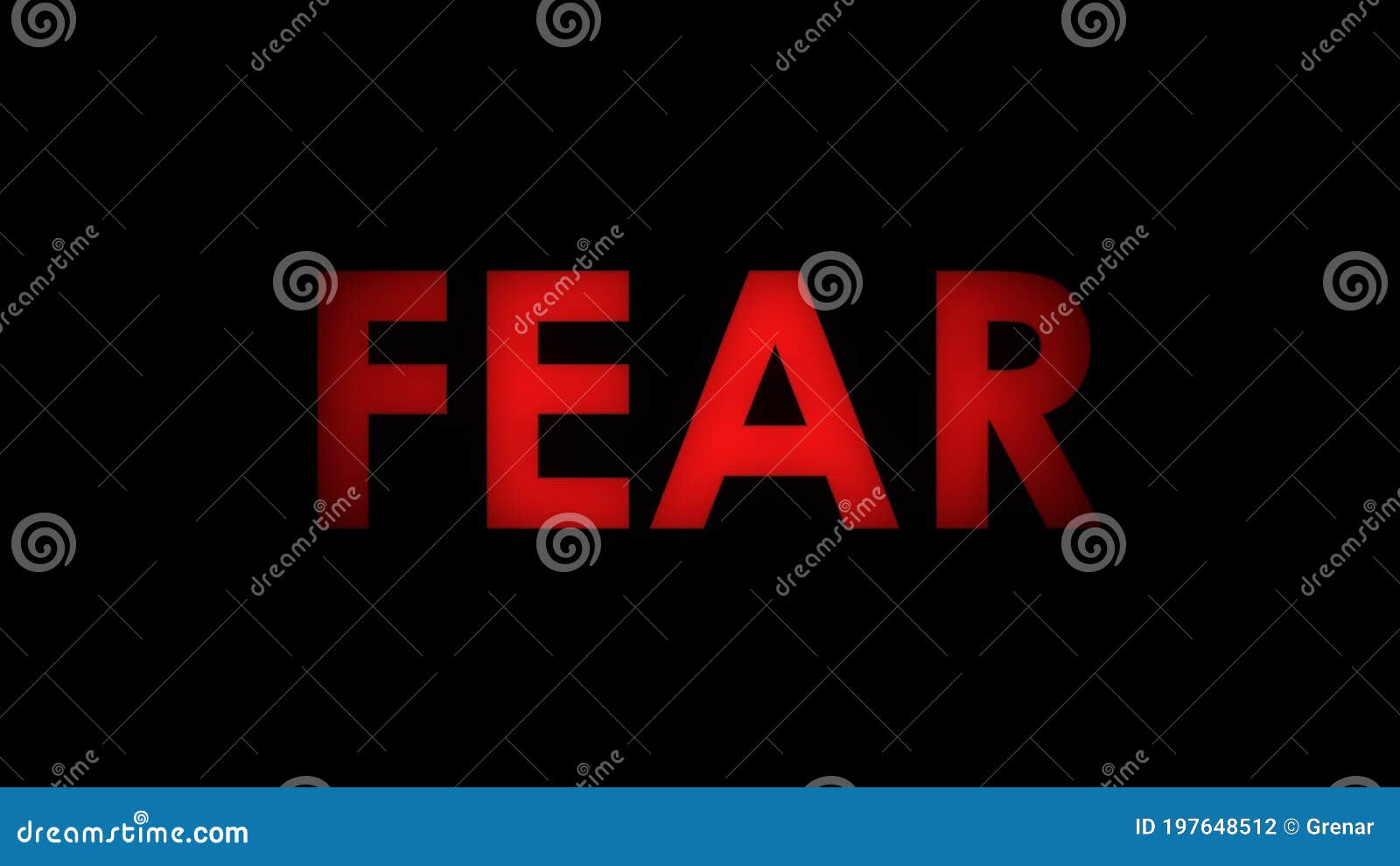 Fear red message text stock illustration. Illustration of board - 197648512