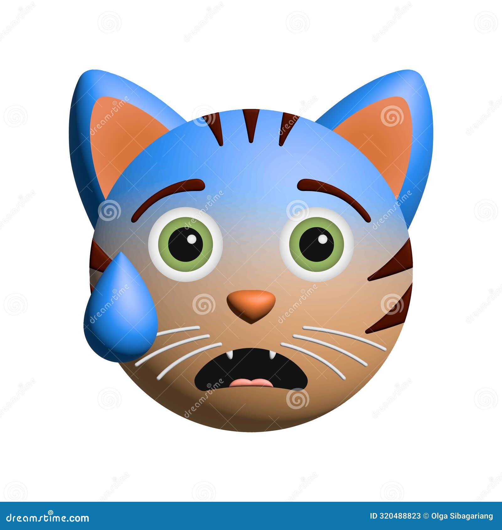 Scared Fear Doodle Face Caricature Vector Illustration | CartoonDealer ...