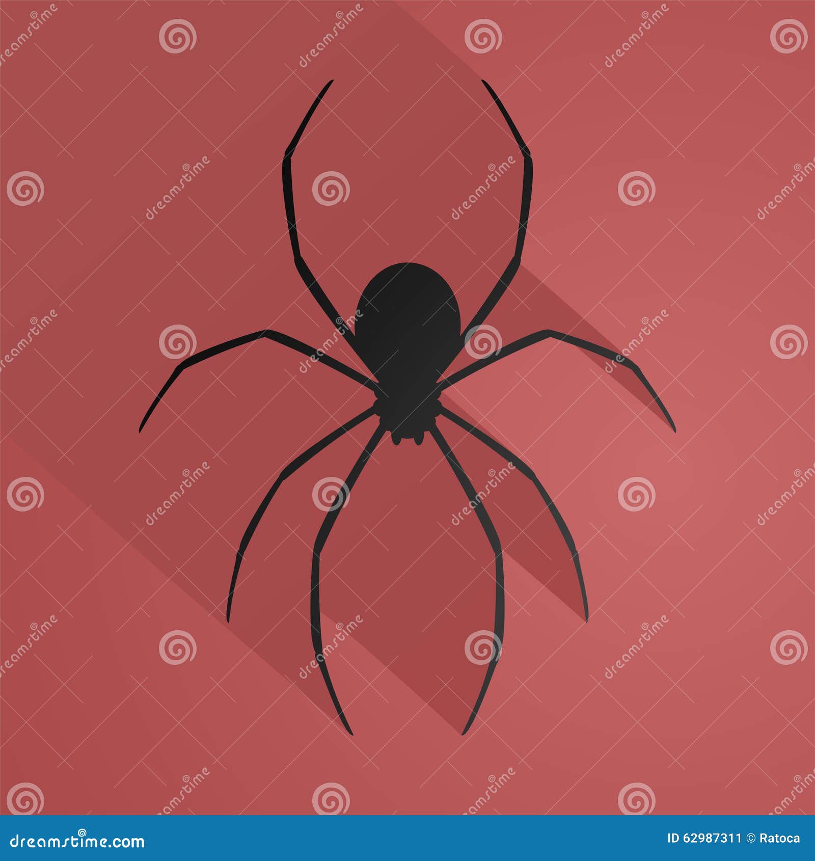 Fear spider illustration stock vector. Illustration of silhouette ...