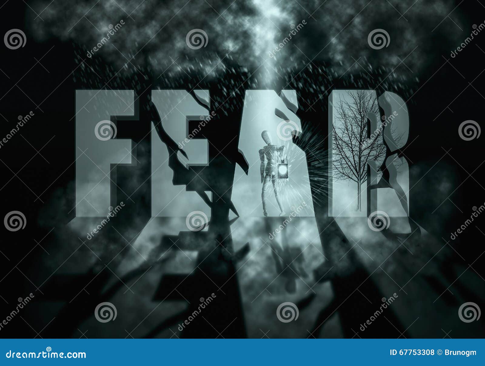 Fear stock illustration. Illustration of death, autumn - 67753308