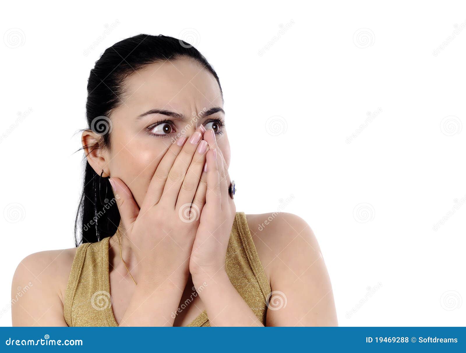 Fear of the witness stock photo. Image of emotive, hush - 19469288