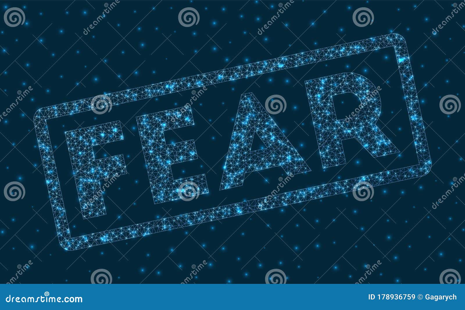 Fear Word in Digital Style. Stock Vector - Illustration of grid, black ...