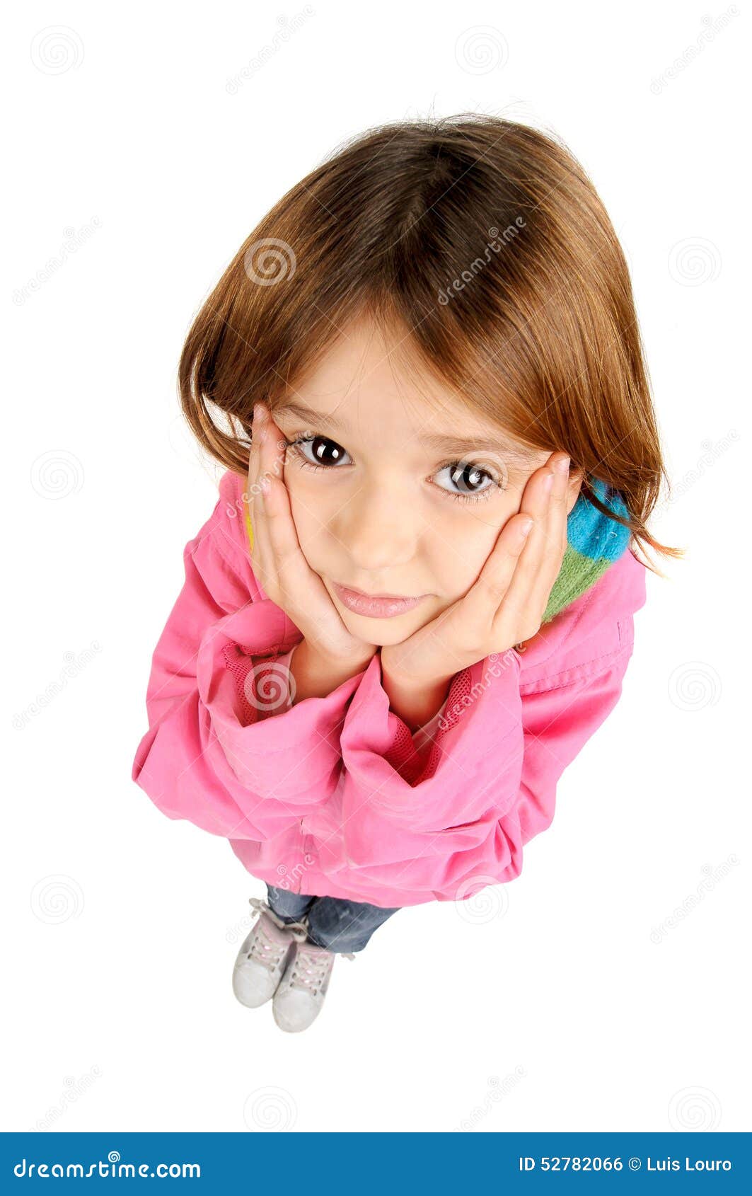 Fear stock photo. Image of girl, little, beautiful, isolated - 52782066