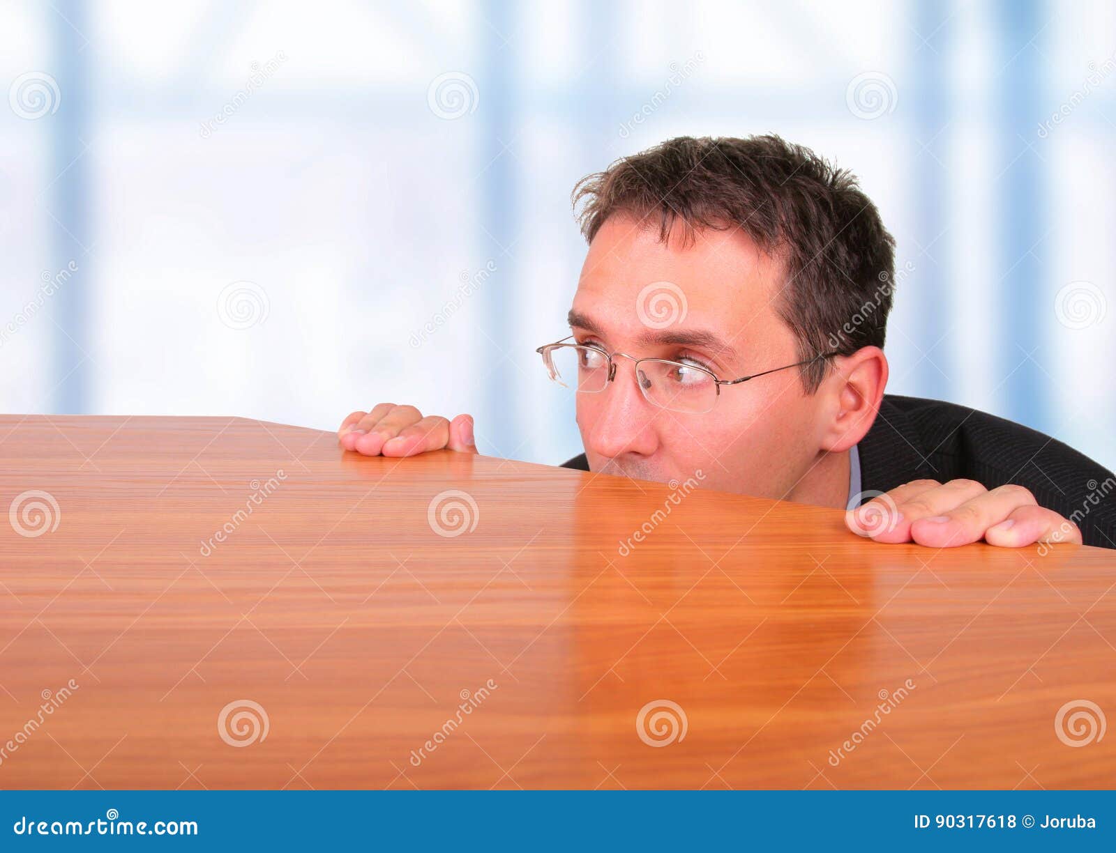 Fearful business man stock photo. Image of fearful, uncertainty - 90317618