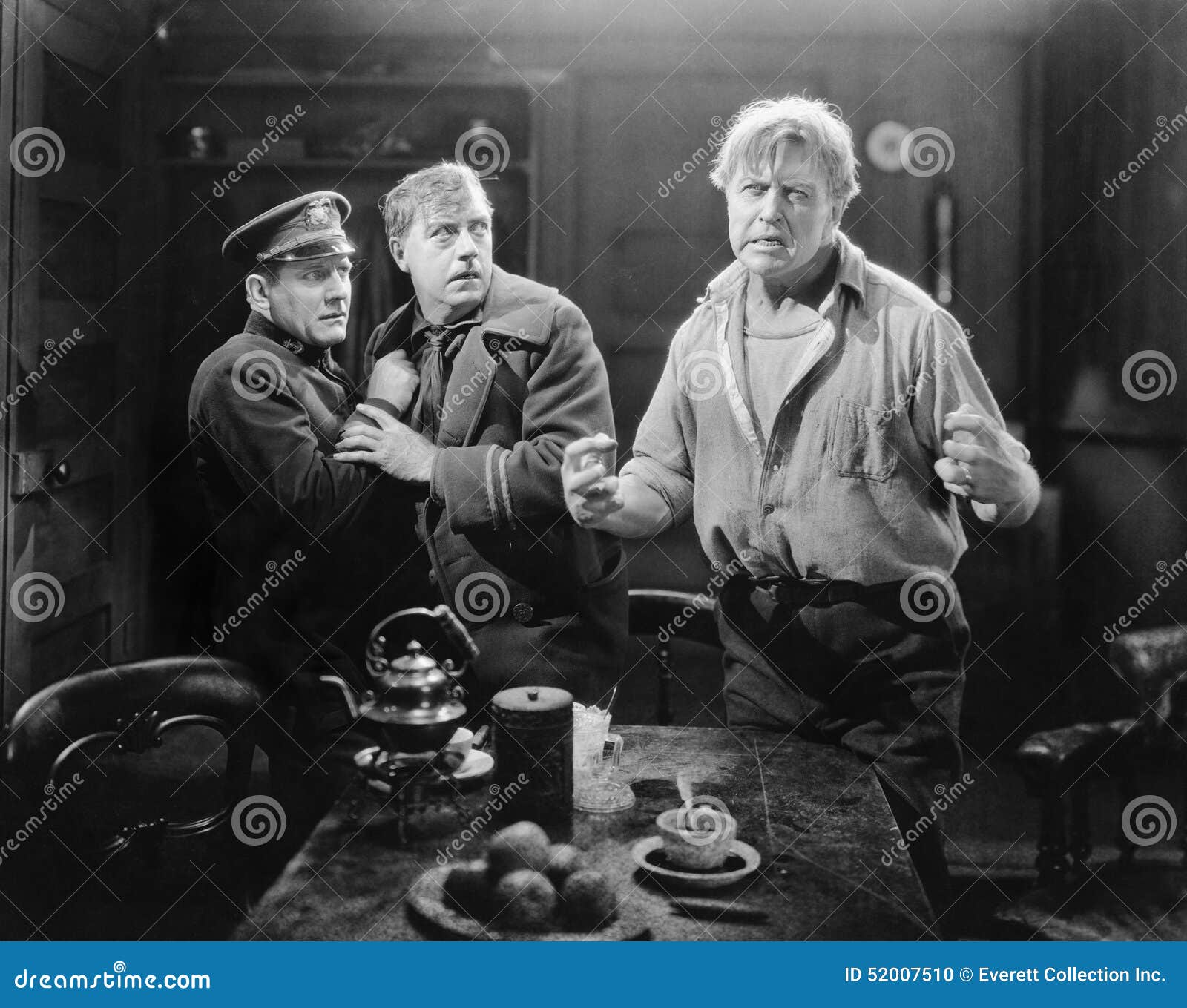 Fearful men with angry man stock photo. Image of anger - 52007510