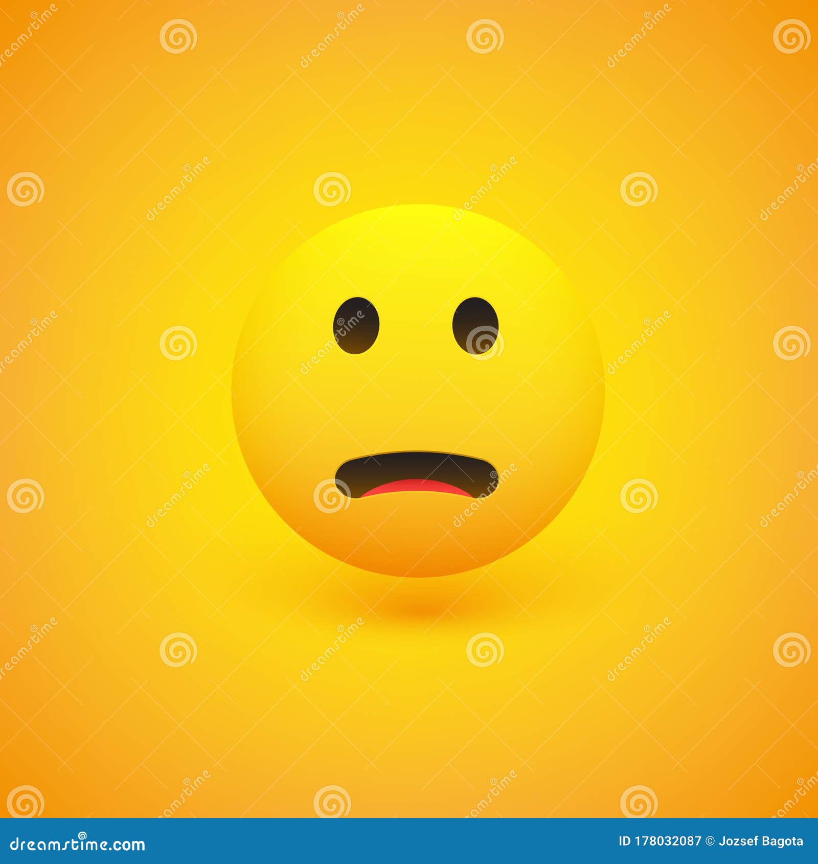 Fearful, Surprised Face - Emoticon - Vector Design Stock Vector ...