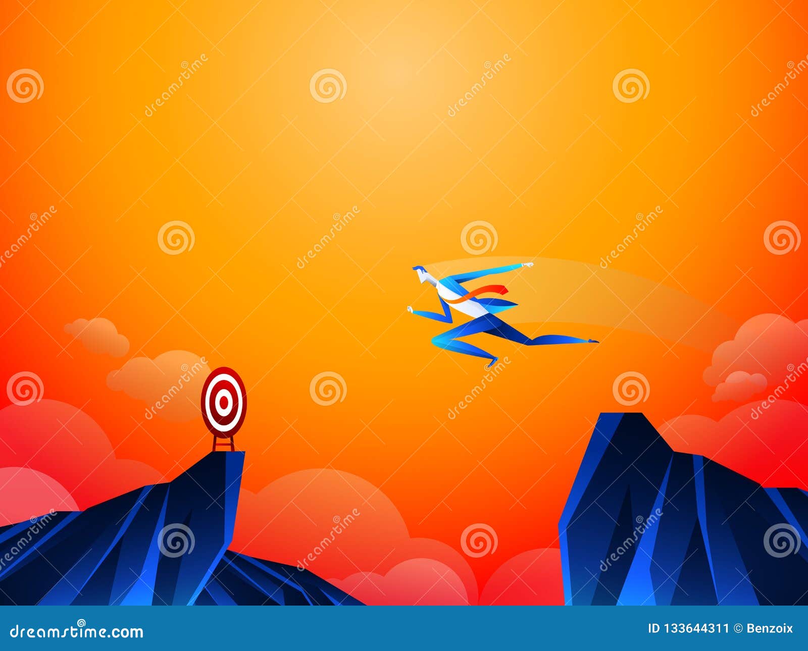 Fearless Brave Businessman Jumping Over A Cliff To Reach His Target ... Fearless Brave Businessman Jumping Over A Cliff To Reach His Target ...
