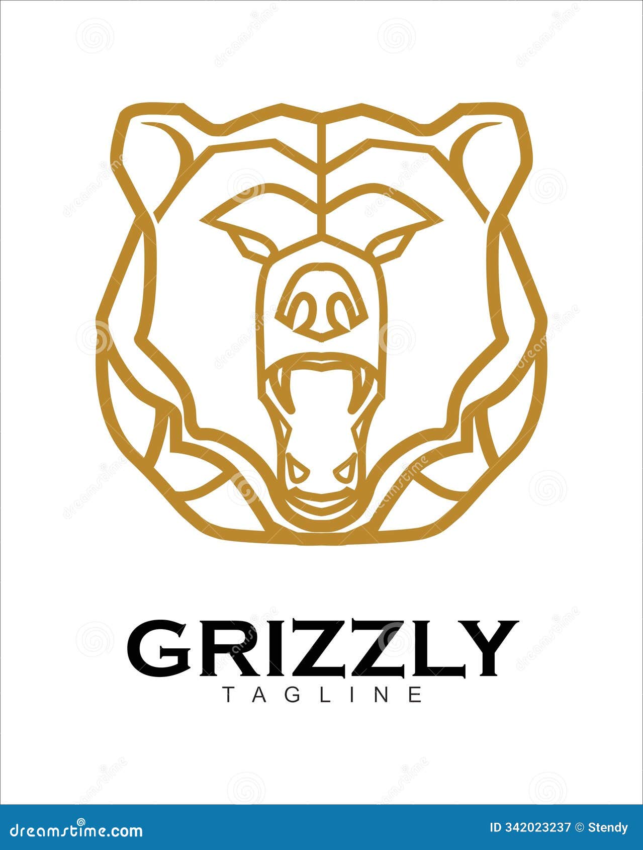 Fearless Grizzly. Roaring Grizzly Bear Cartoon Vector | CartoonDealer ...