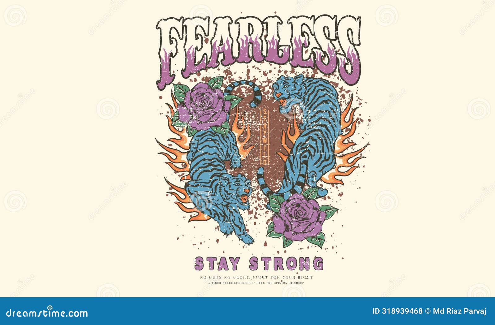 Fearless Shirt Print Quote Lettering Royalty-Free Stock Image ...