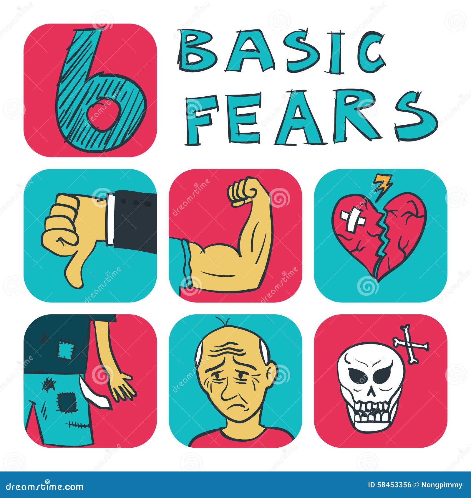 Fears stock vector. Illustration of drawing, poor, intuition - 58453356