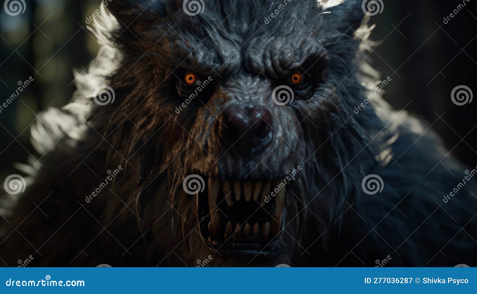 Fearsome Werewolf Generative AI Royalty-Free Stock Photo ...