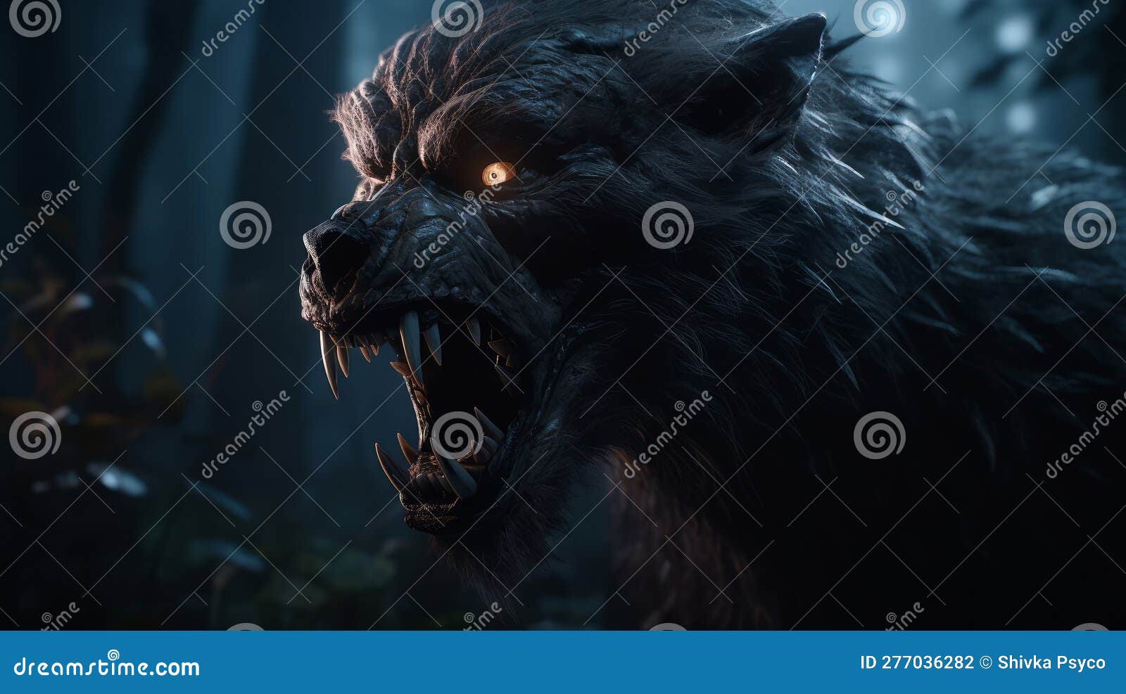 Fearsome Werewolf Generative AI Royalty-Free Stock Photo ...