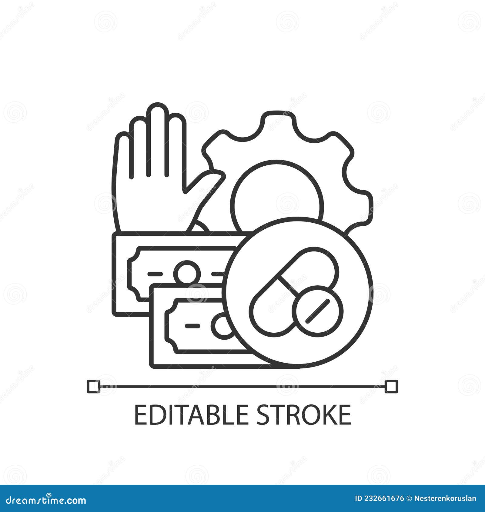 Feasibility Studies Linear Icon Vector Illustration | CartoonDealer.com ...