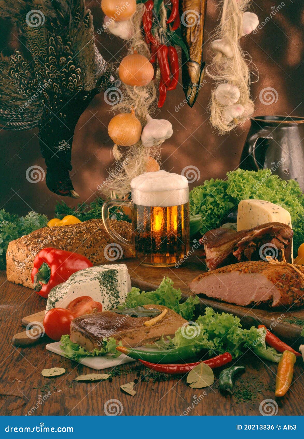 Feast background stock photo. Image of still, board, hanging - 20213836