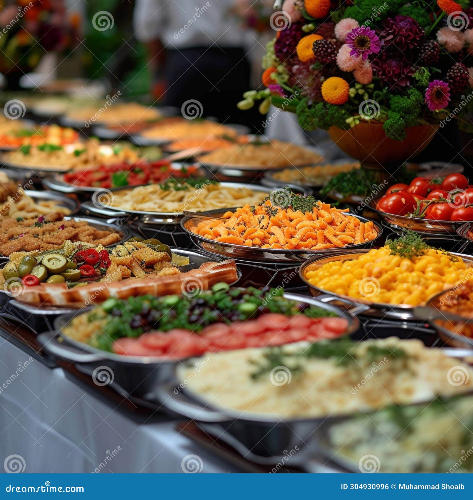 Feast Array A Captivating View Of Assorted Dishes On Buffet Stock Image ...