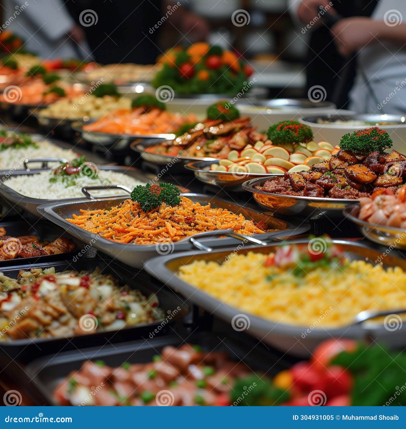 Feast Array A Captivating View Of Assorted Dishes On Buffet Royalty ...
