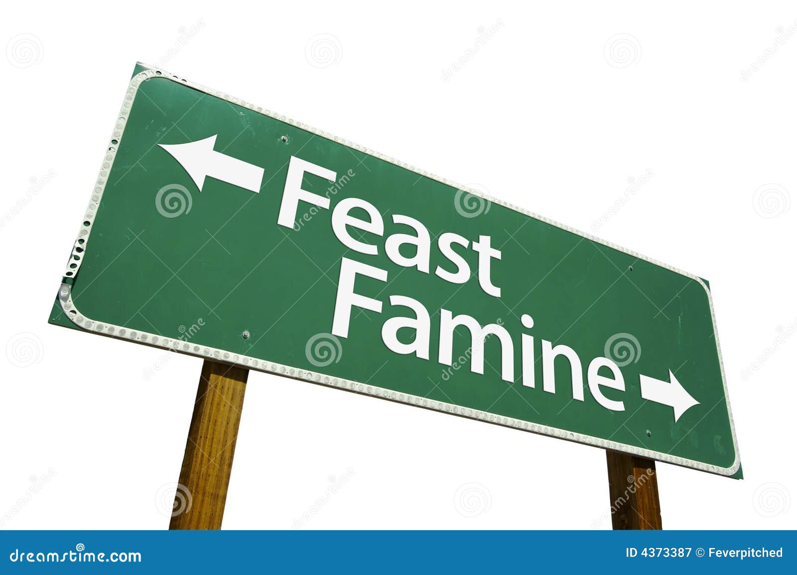 Feast or Famine road sign stock image. Image of clipping - 4373387