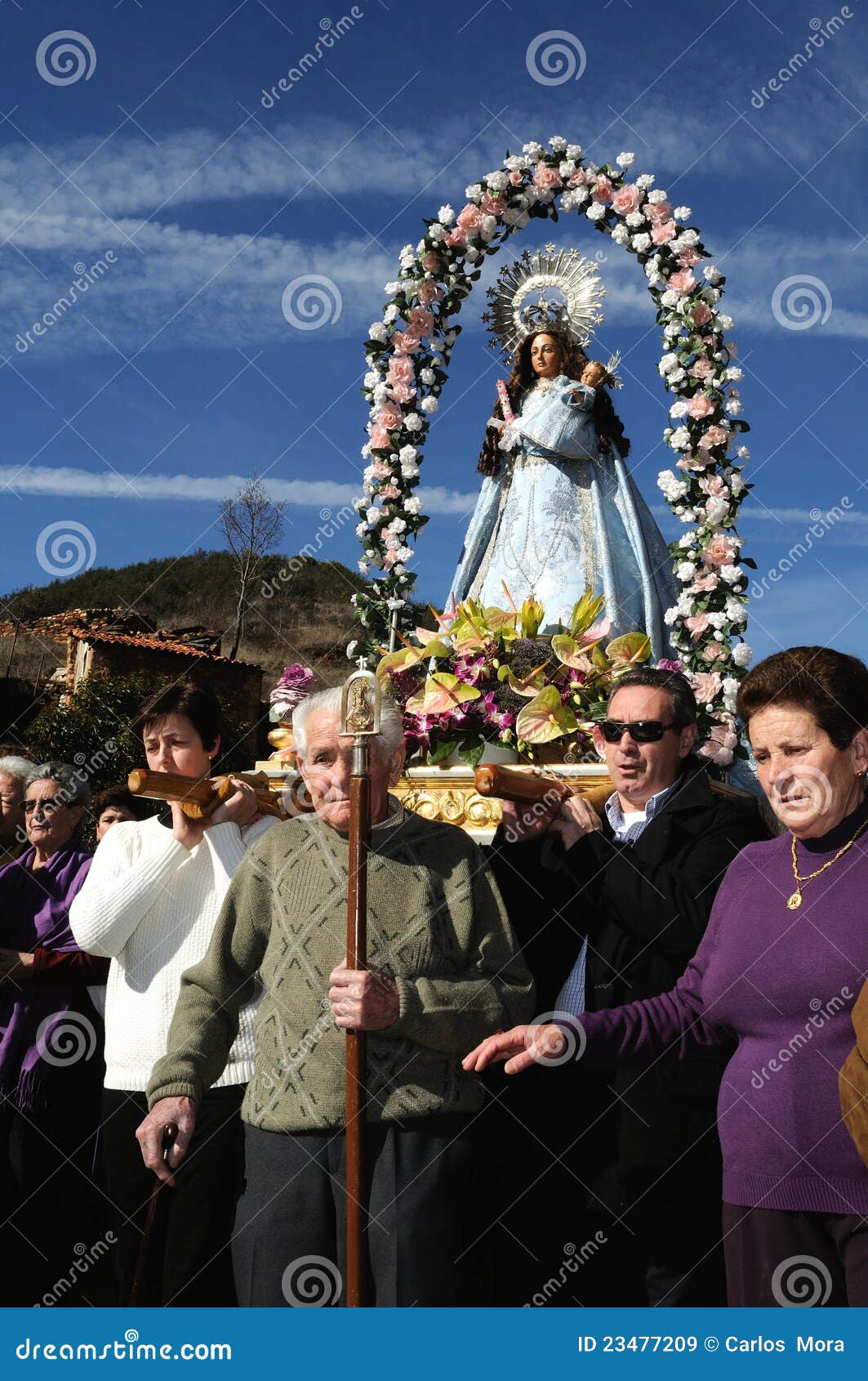 Feast LA CANDELARIA .Retiendas.SPAIN Editorial Stock Image - Image of ...