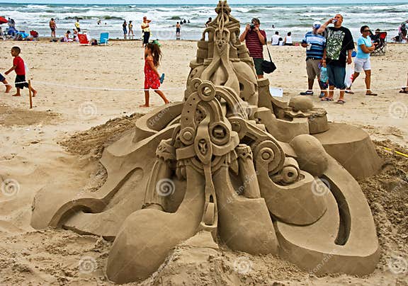 A feast on Sand Castle Day editorial stock photo. Image of island - 6806833