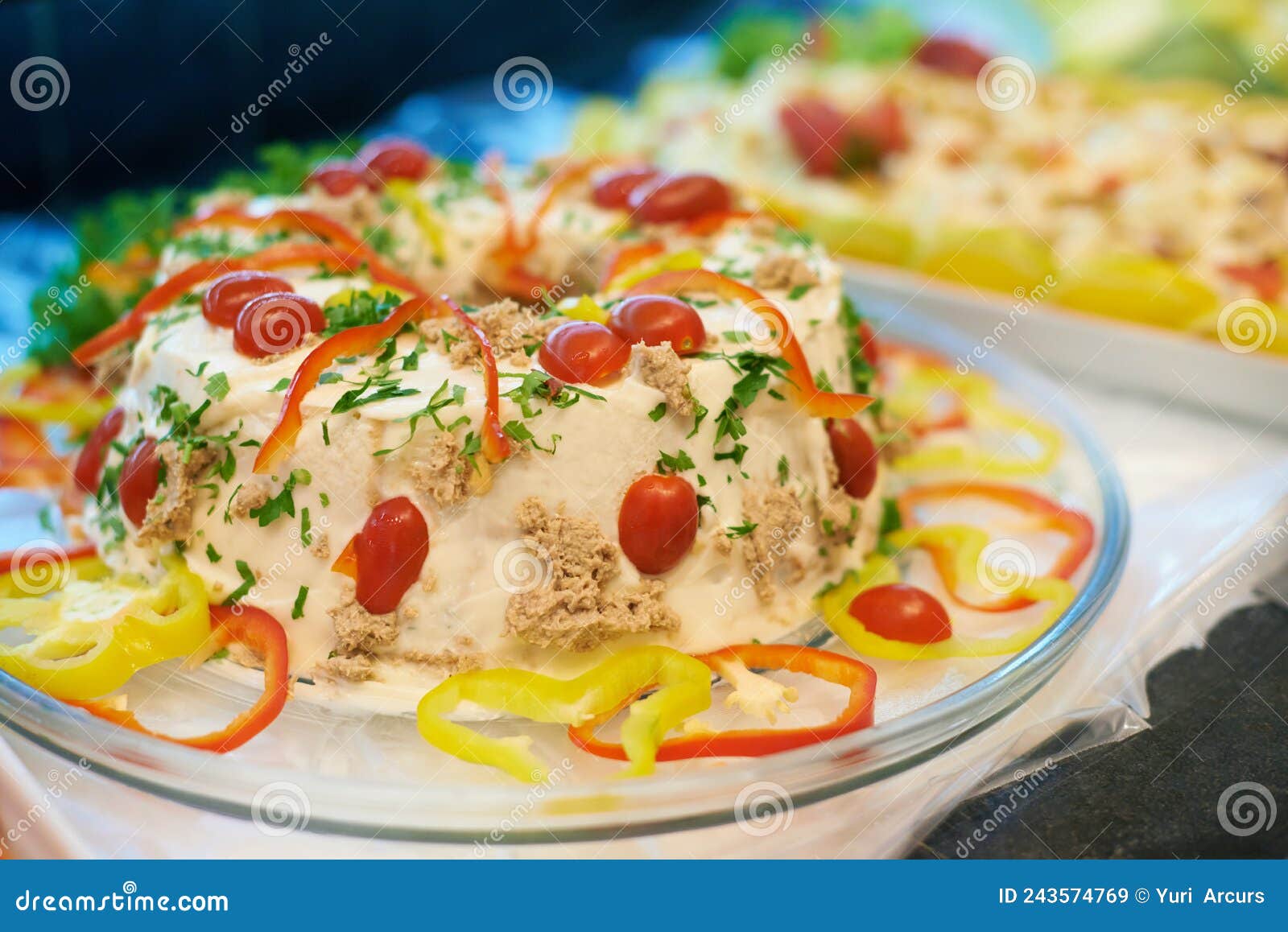 A Feast for the Senses. a Gelatin Mold on a Buffet Table Beautifully ...