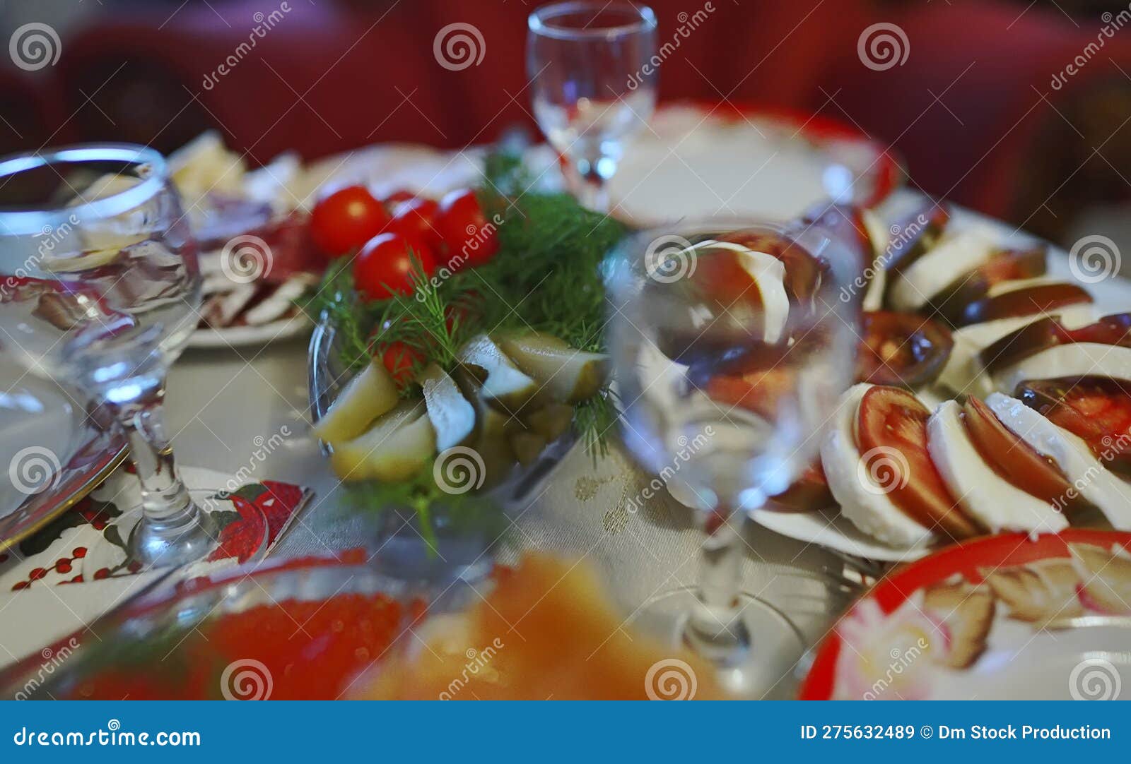 Snacks and Glasses of Vodka Stock Image - Image of gourmet, appetizer ...