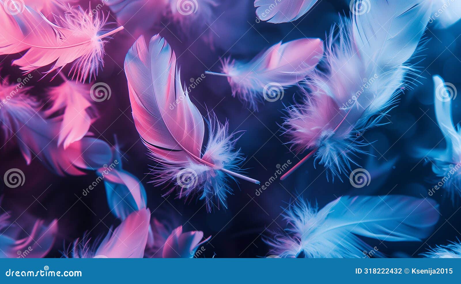 Feather Abstract Freedom Concept. Group of Light Fluffy a White ...