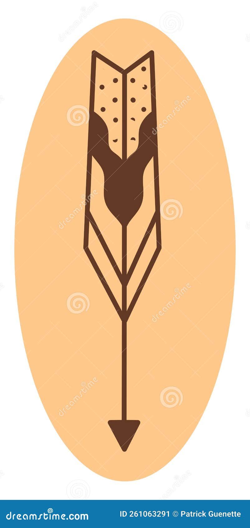 Feather arrow, icon stock vector. Illustration of icon - 261063291