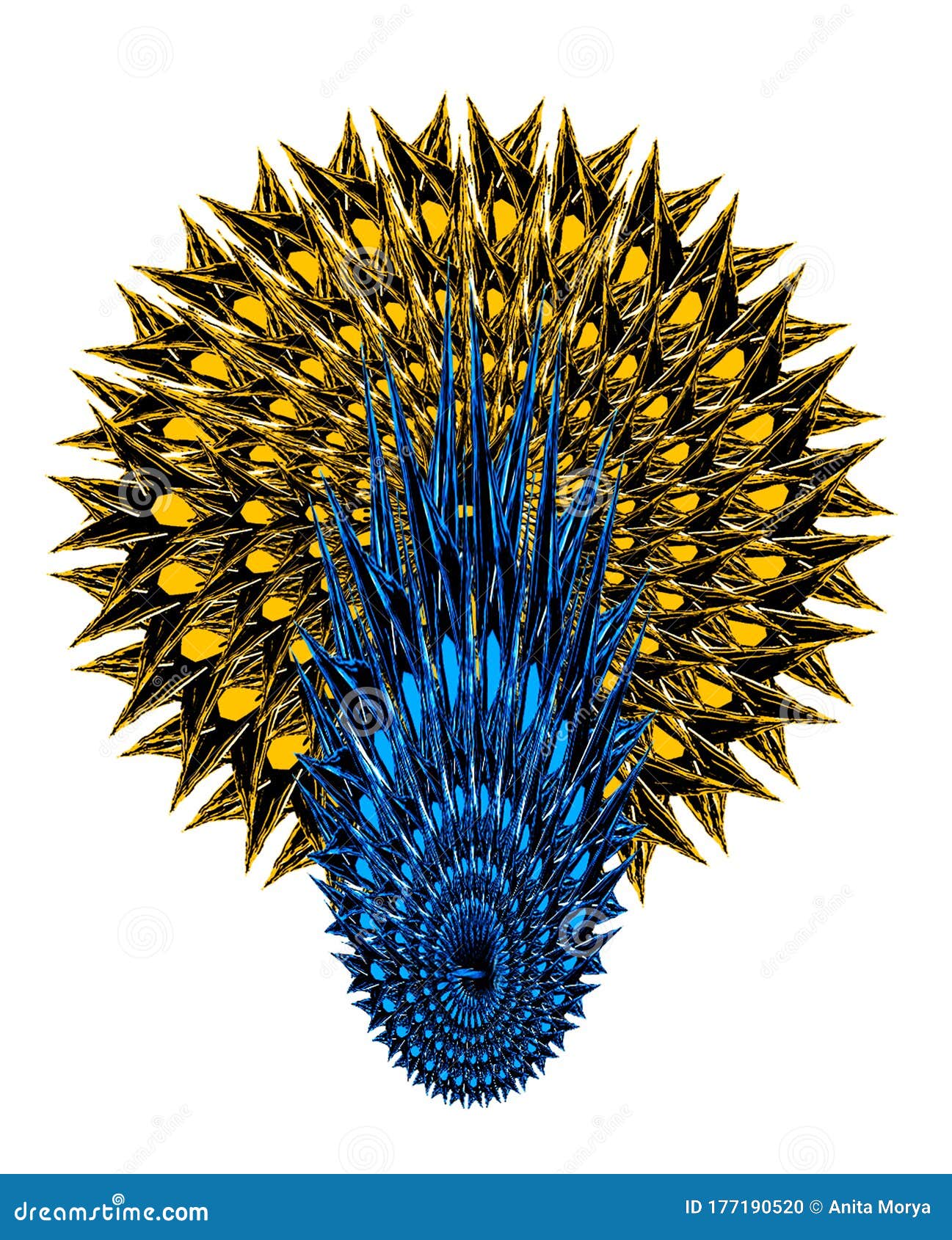 Feather Based Spiky Graphic Design Stock Illustration - Illustration of ...