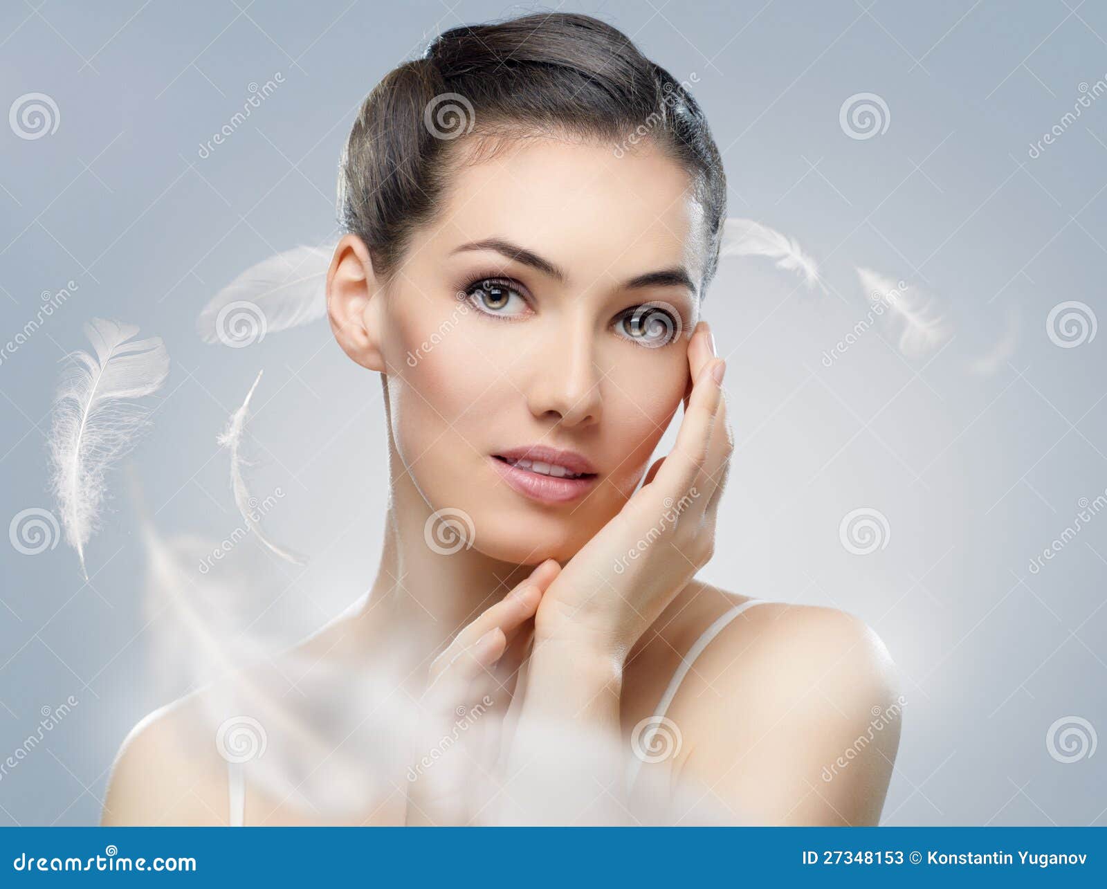 Feather and beauty stock image. Image of cheerful, facial - 27348153