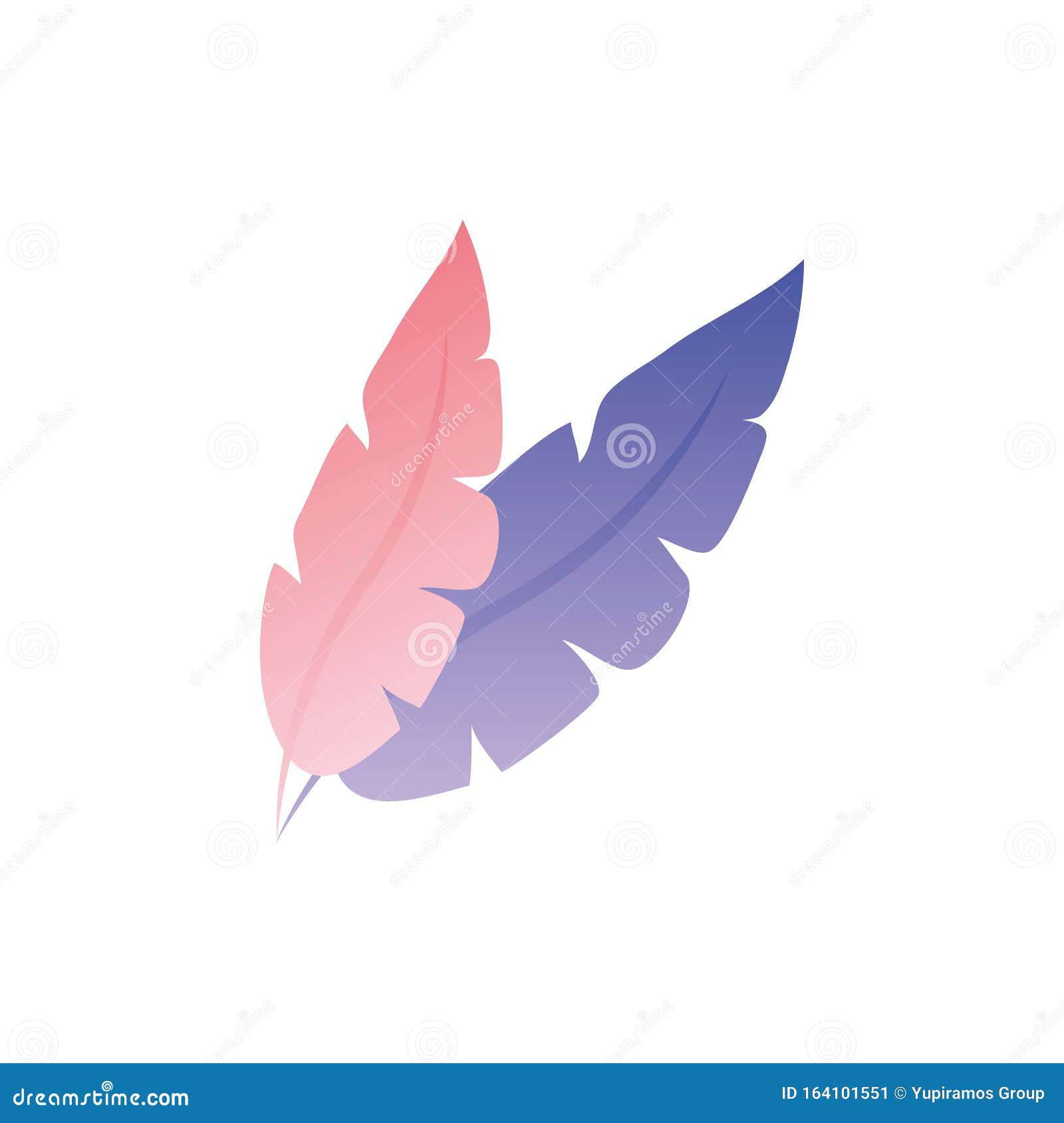 Feather Bird Fantasy Gradient Style Stock Vector - Illustration of ...