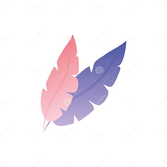 Feather Bird Fantasy Gradient Style Stock Vector - Illustration of ...