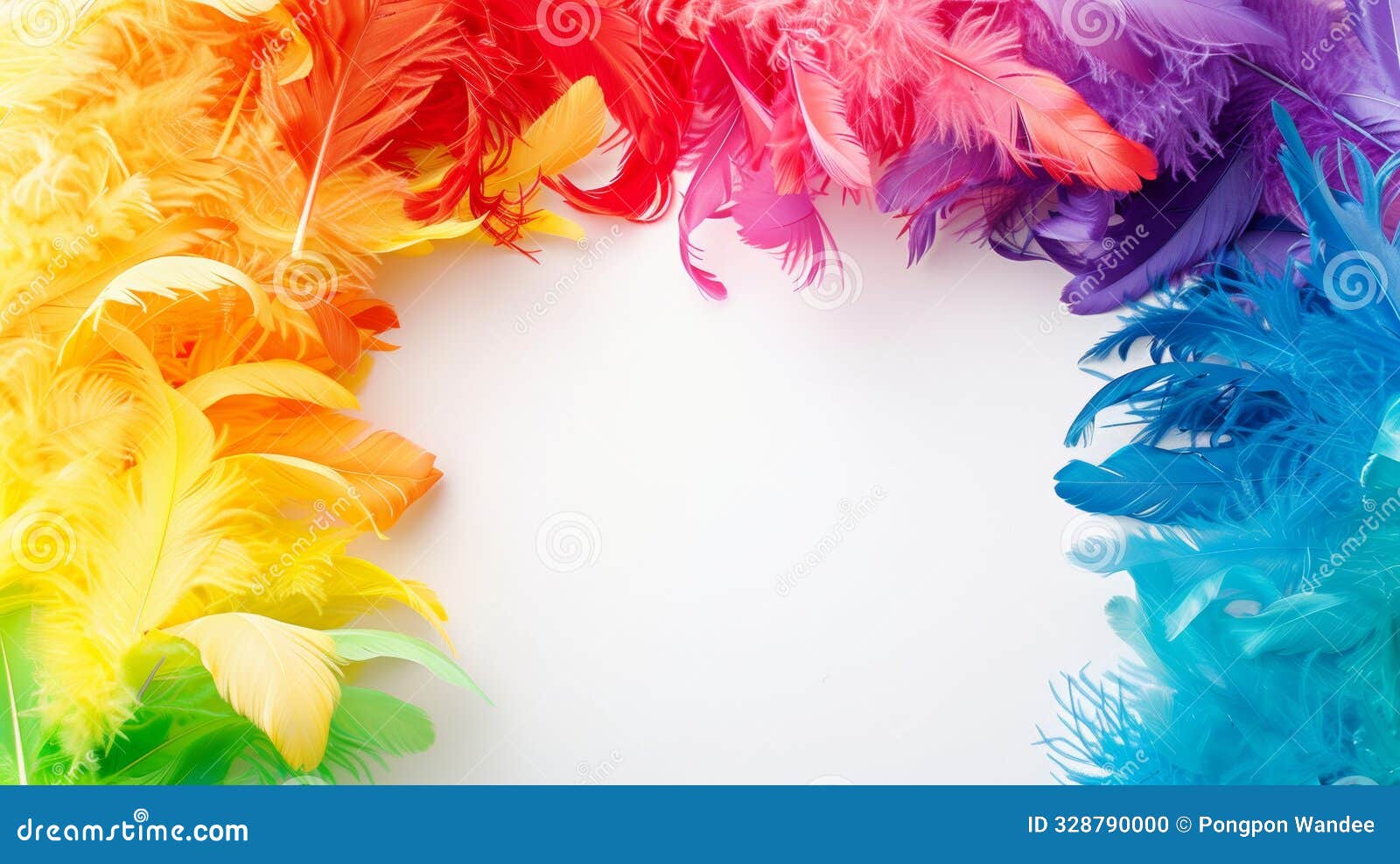 Feather Boas in Rainbow Colors Stock Illustration - Illustration of ...
