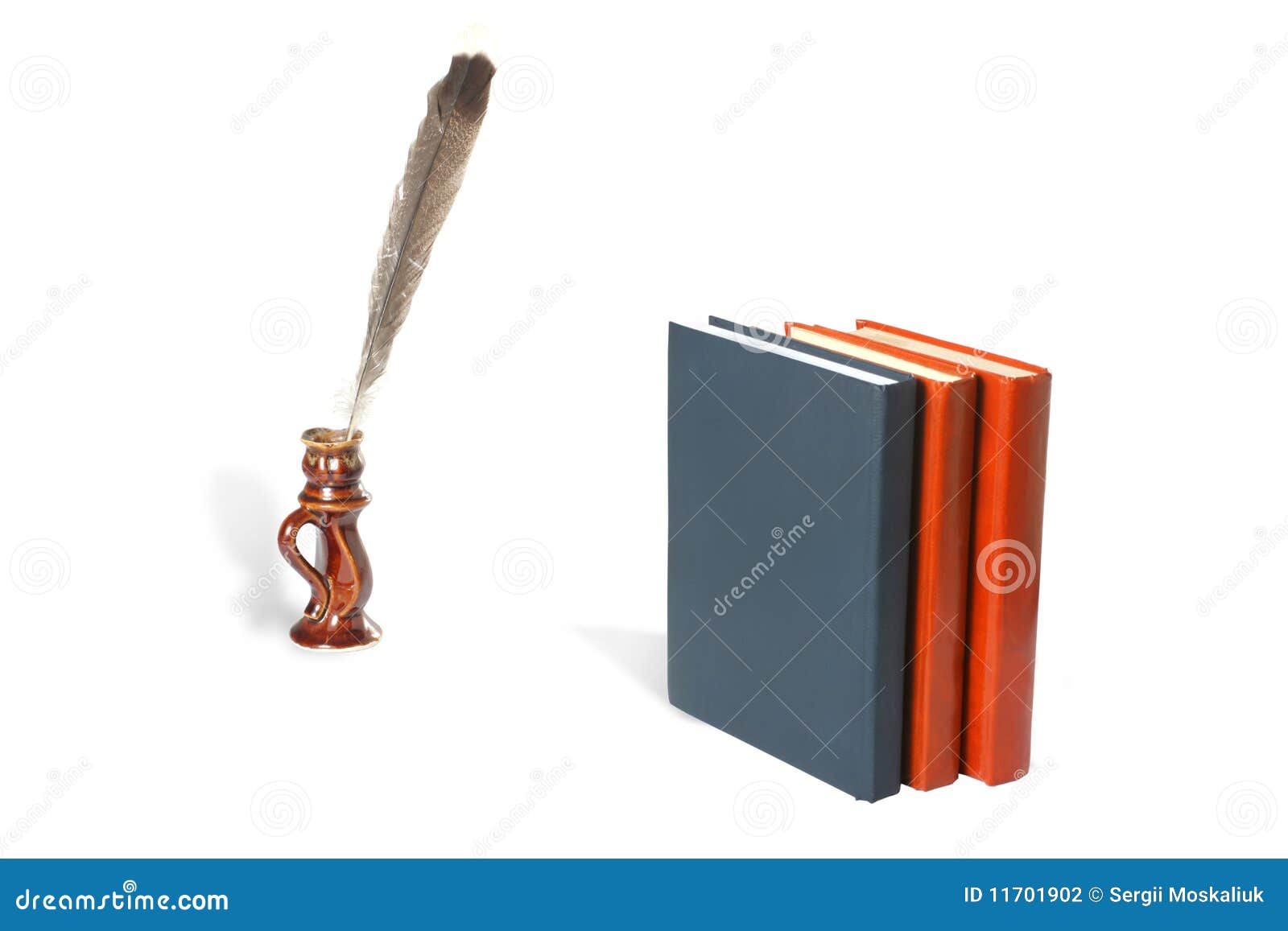 Feather and books stock photo. Image of feather, creative - 11701902