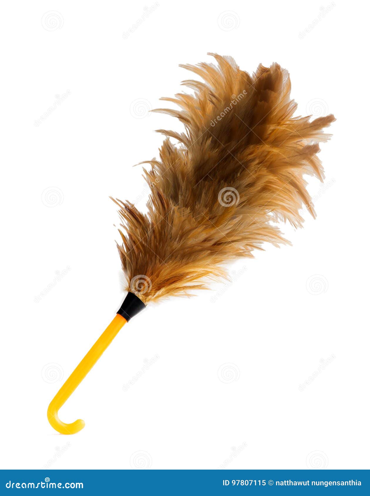 Feather Broom on White,clipping Path Stock Image - Image of feather ...