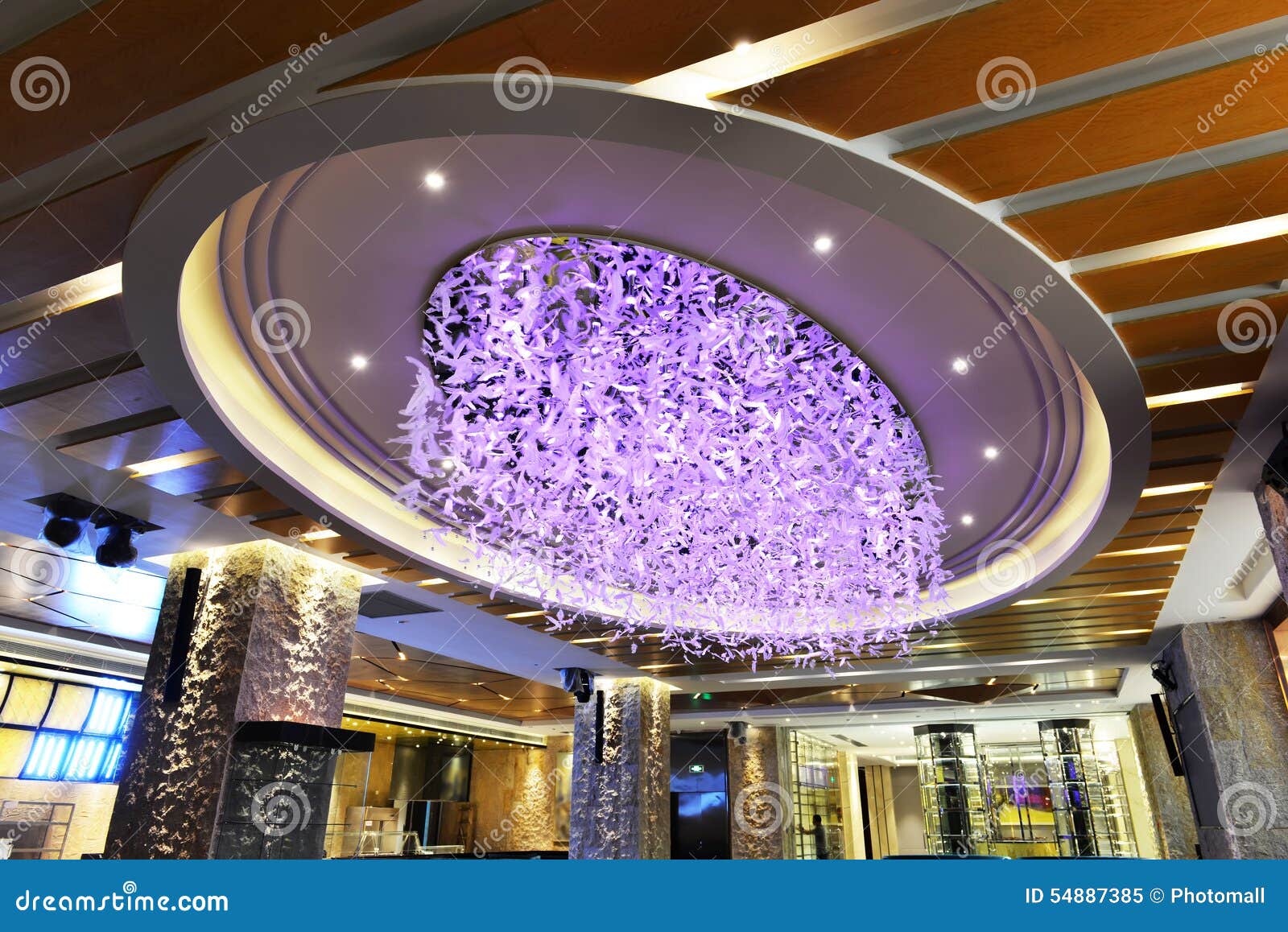 Feather ceiling lighting stock image. Image of brightness - 54887385