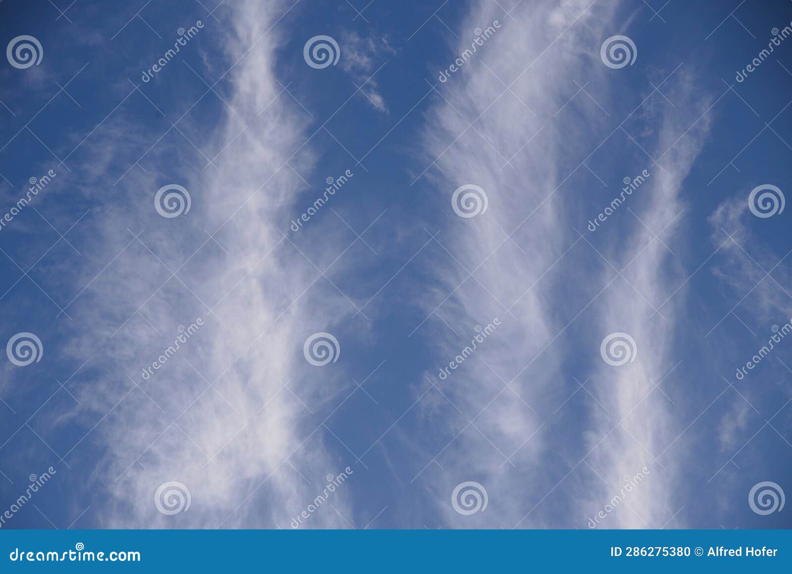 Feather Clouds in the Blue Sky - Cirrus Clouds Stock Photo - Image of background, cloudy: 286275380