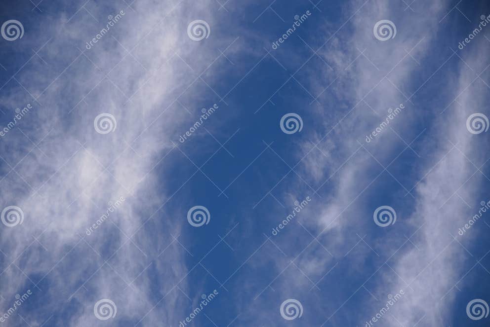 Feather Clouds in the Sky - Cirrus Cloud Formation Stock Image - Image of background, formation ...