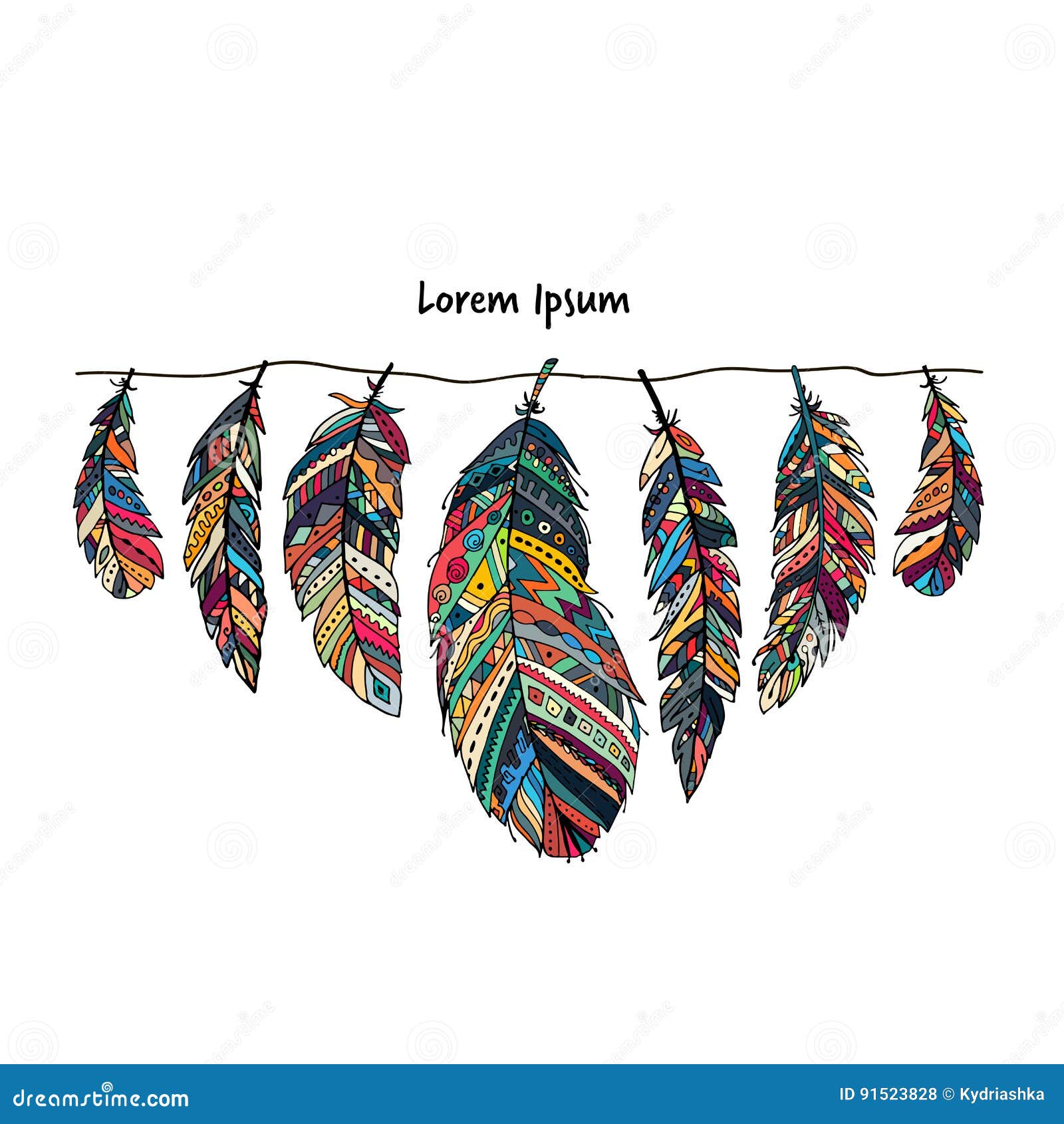 Feather Collection for Your Design Stock Vector - Illustration of ...