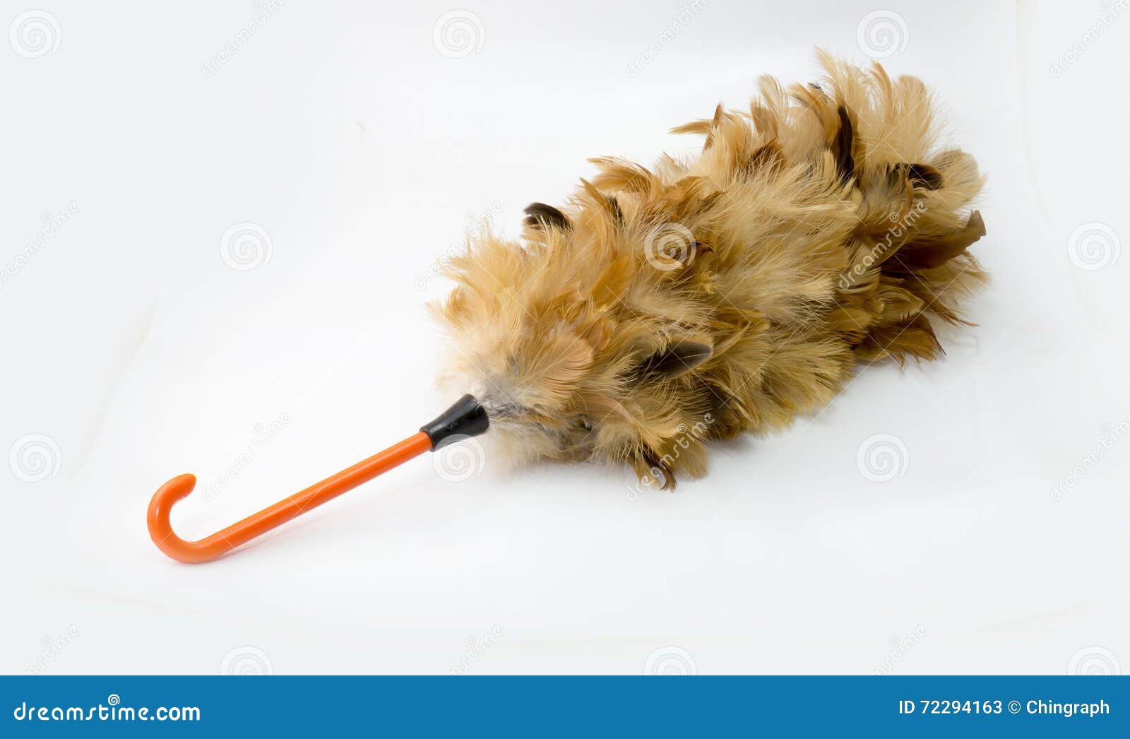 Feather Duster, Feather Broom Isolated on White Stock Image - Image of ...