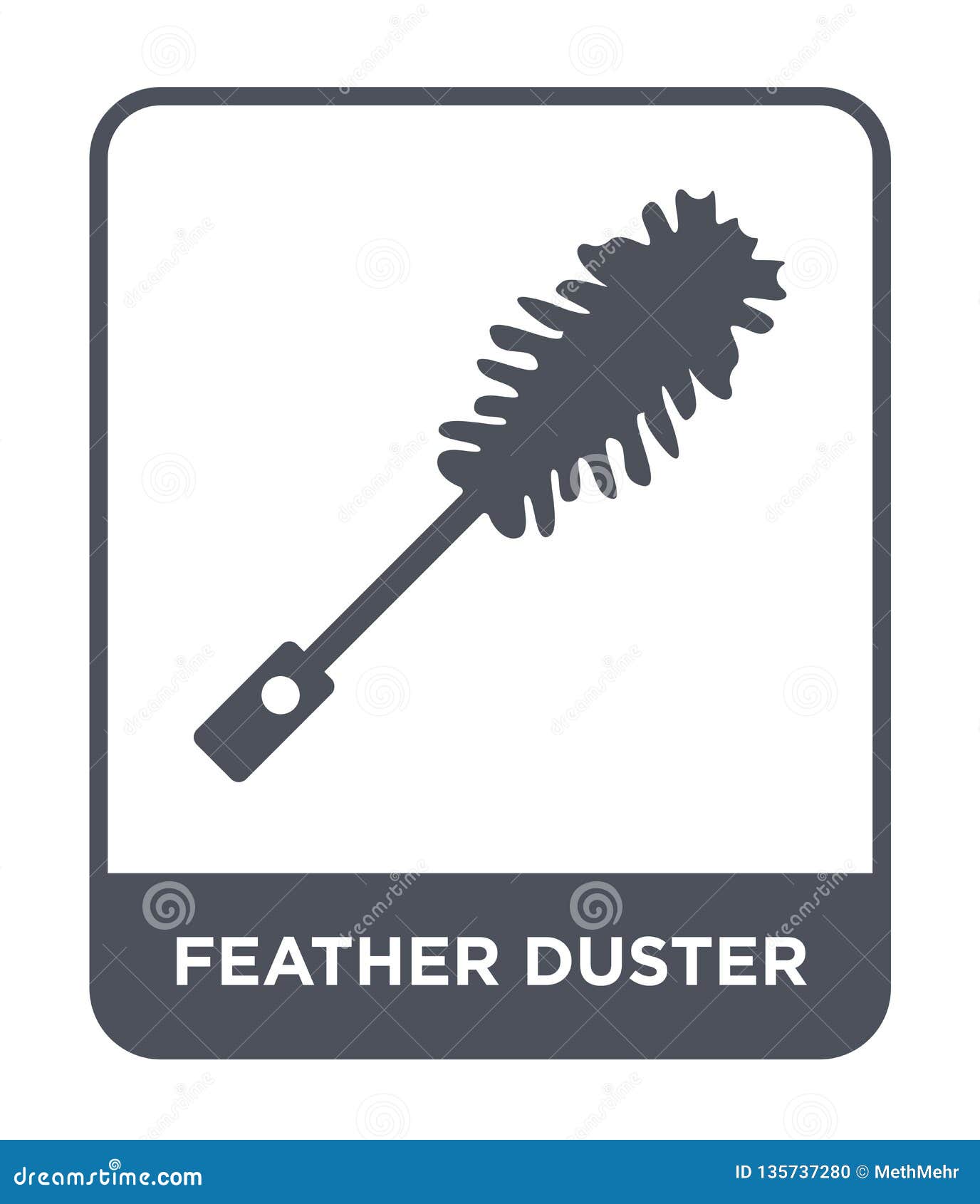 Feather Duster Icon in Trendy Design Style. Feather Duster Icon ...