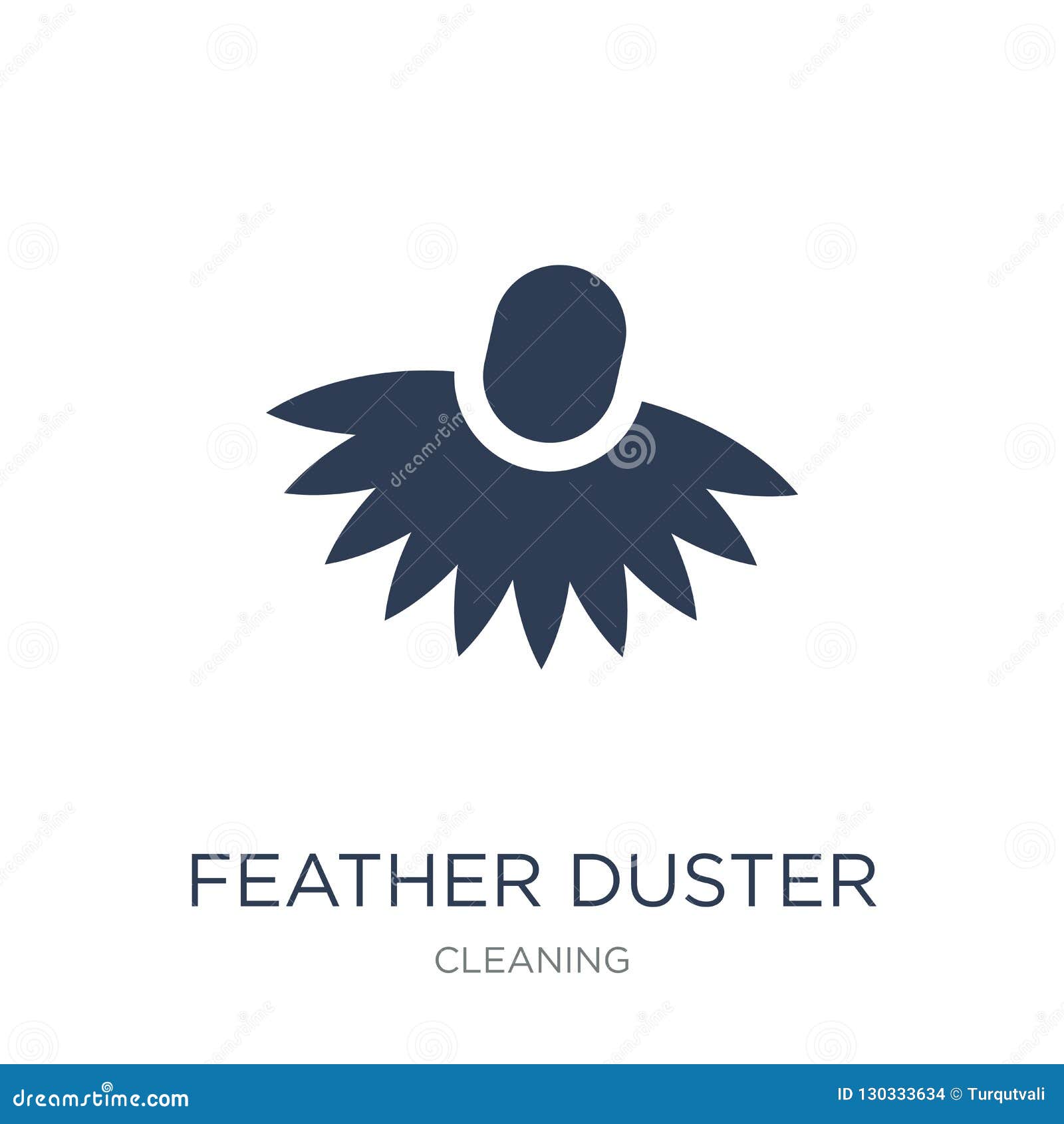 Feather Duster Icon. Trendy Flat Vector Feather Duster Icon on W Stock ...