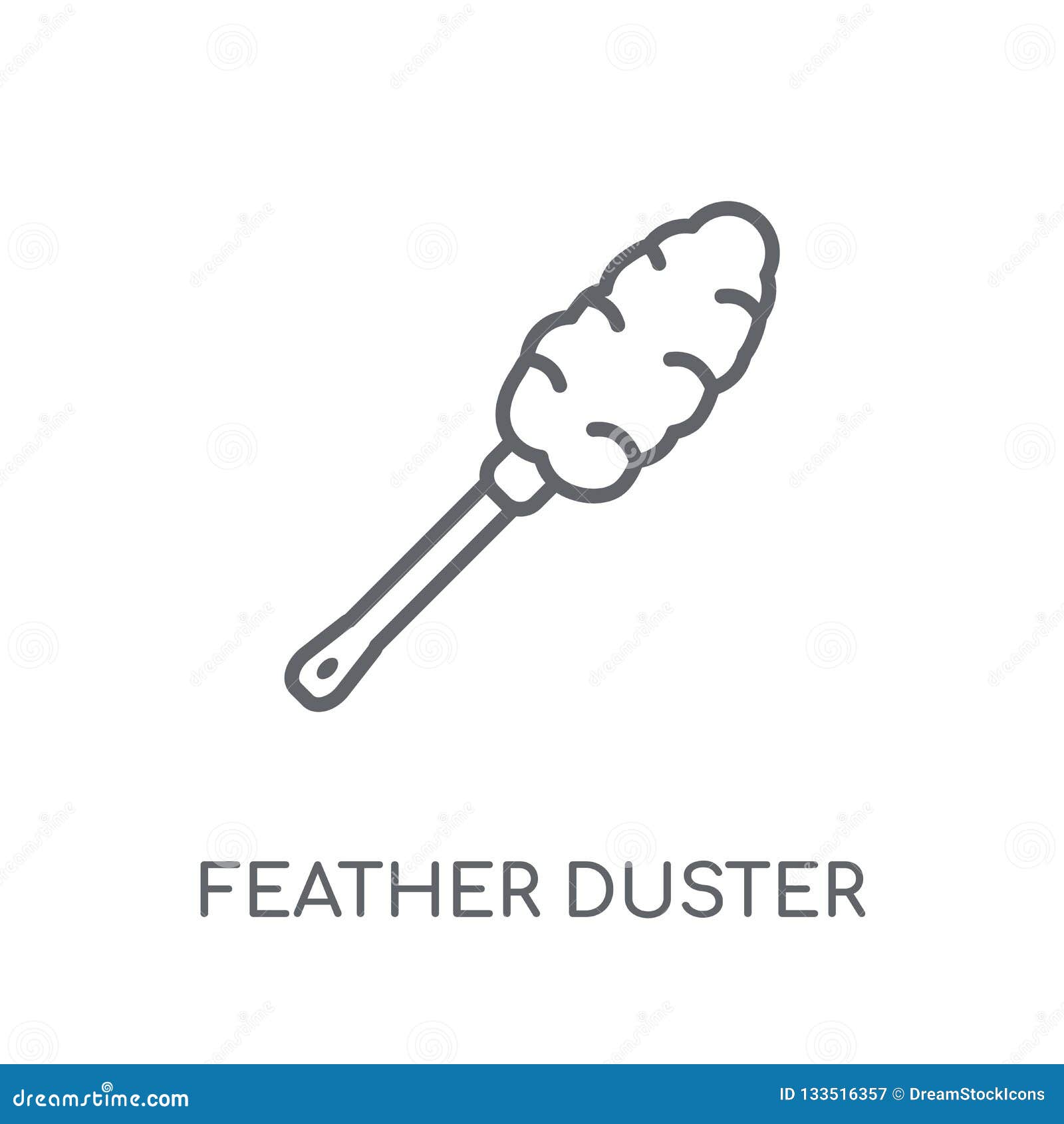Feather Duster Linear Icon. Modern Outline Feather Duster Logo C Stock ...