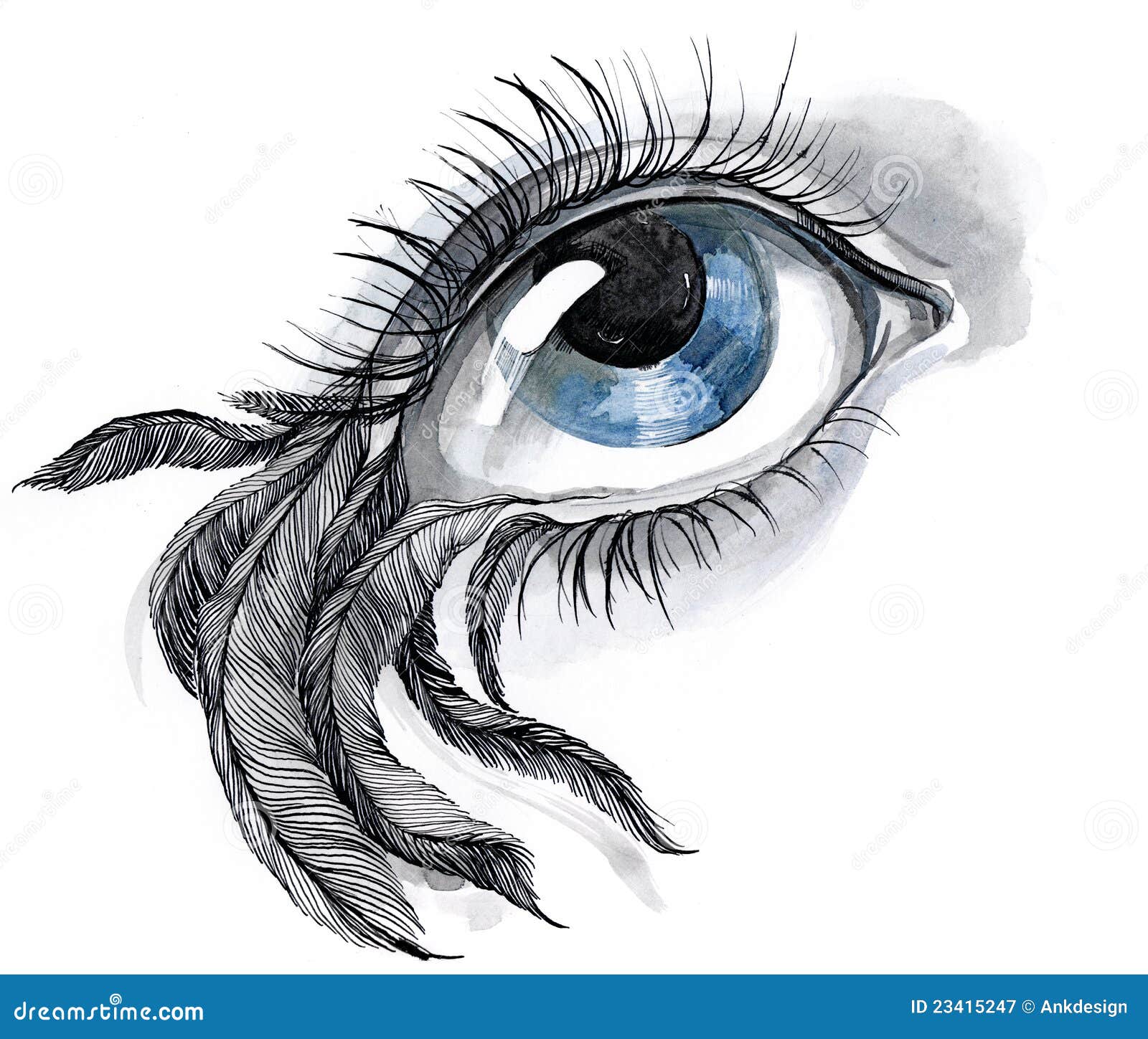 Feather eye stock illustration. Illustration of beautiful - 23415247