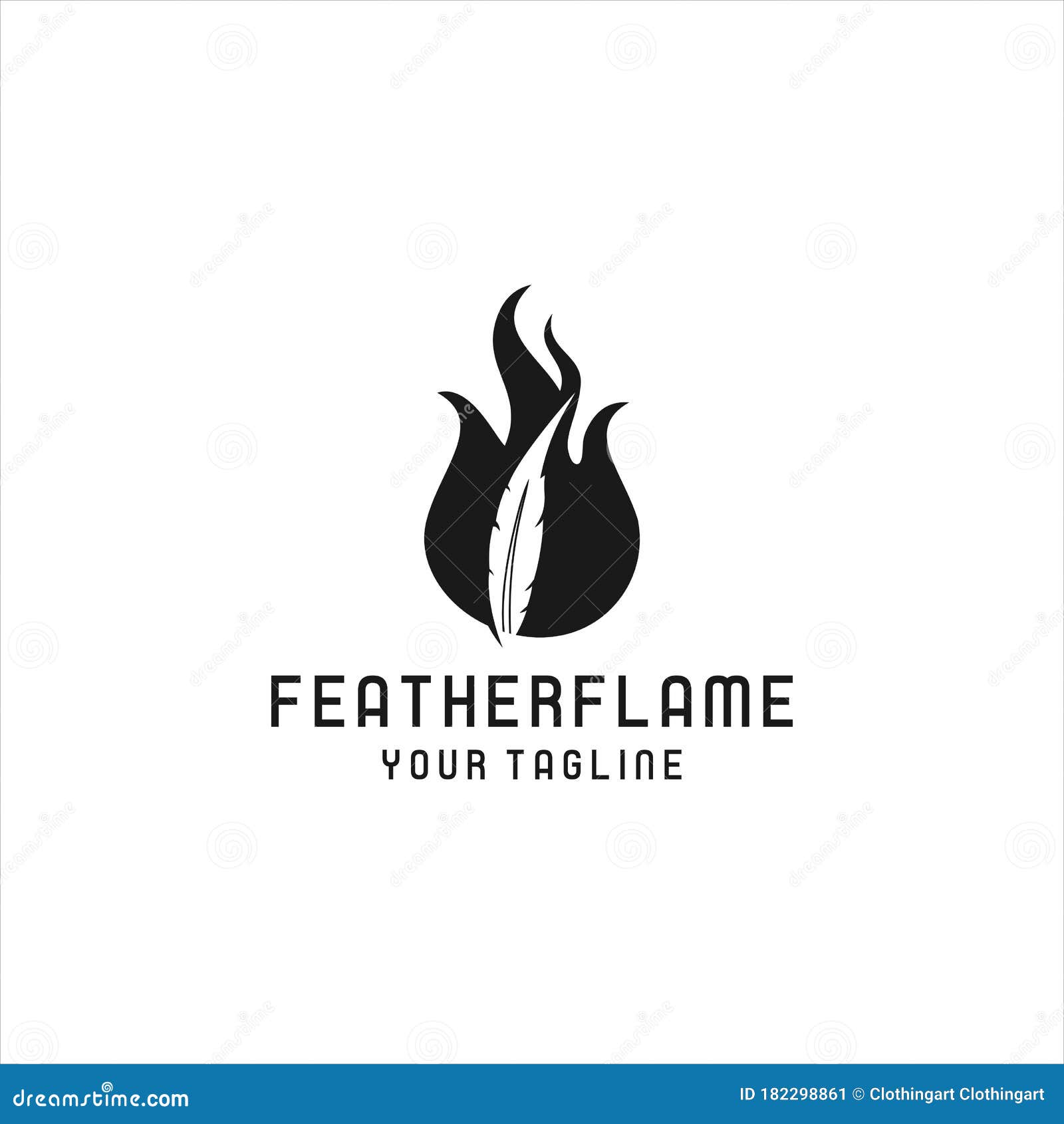 Feather. flame stock vector. Illustration of isolated - 182298861